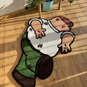 Griffin Smashed Rug: Family Guy Handmade Wool Tufted Carpet - Etsy