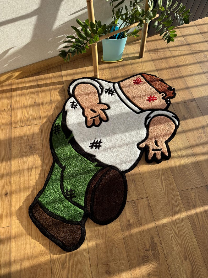 Griffin Smashed Rug: Family Guy Handmade Wool Tufted Carpet - Etsy