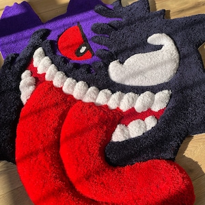 Gengar Custom Tufted Rug: 3D High Pile Carpet - Etsy