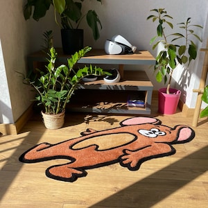 Smashed Mouse Handmade 3D Tufted Rug: Living Room Decor Carpet - Etsy