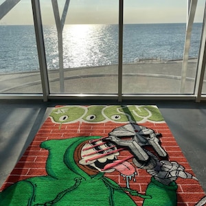 Custom Tufted Rapper Rug: MF DOOM Mask, Moving Parts - Etsy