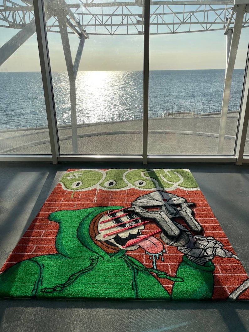 Custom Tufted Rapper Rug: MF DOOM Mask, Moving Parts - Etsy