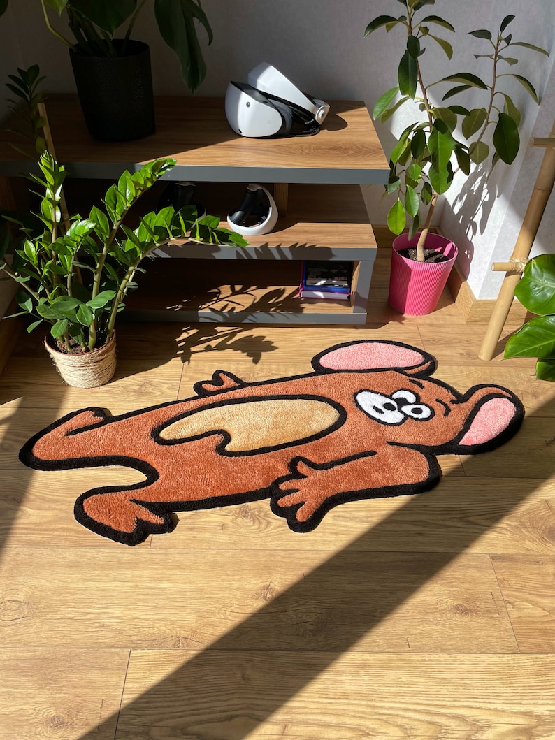 Smashed Mouse Handmade 3D Tufted Rug: Living Room Decor Carpet - Etsy