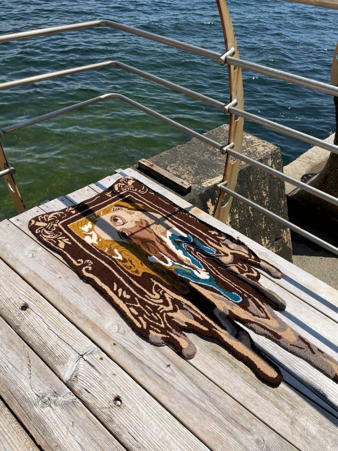 Trippy Melting Painting, Tufted Custom Rug, Handmade Rug, Abstract ...