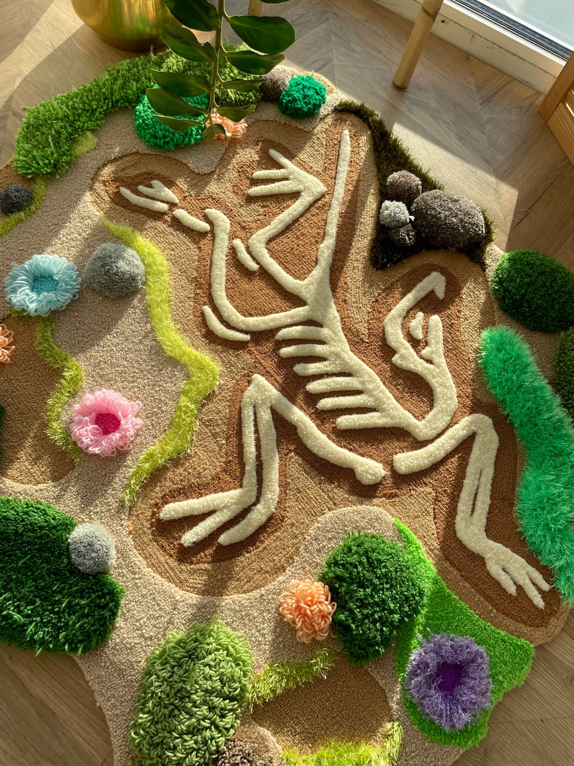 Handmade Tufted Custom Rug, 3d Tufted Rug, High Pile Carpet, Fluffy Rug ...