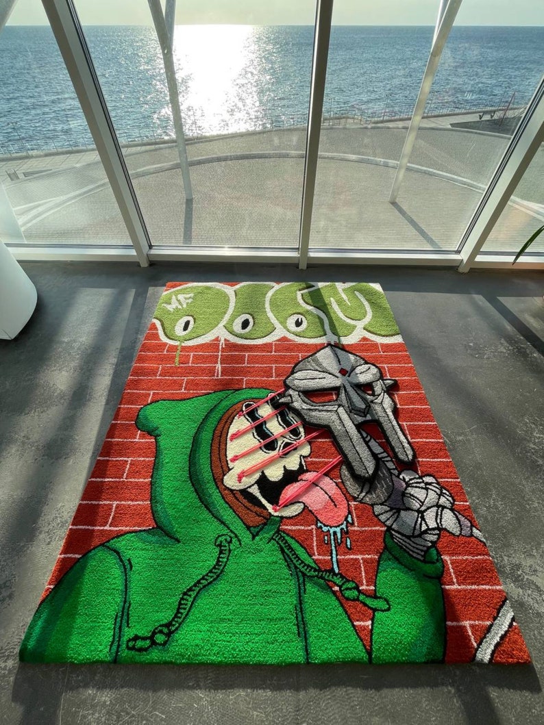 Custom Tufted Rapper Rug: MF DOOM Mask, Moving Parts - Etsy