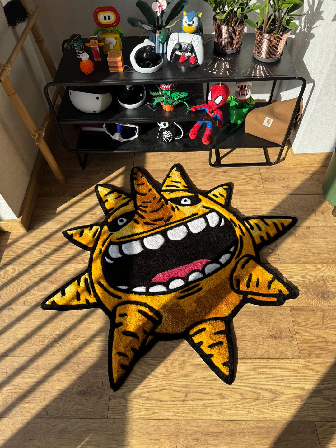 Handmade Custom Sun Wool Rug: Tufted Anime Carpet - Etsy