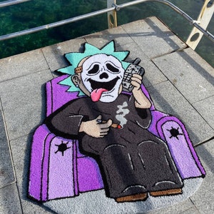 Scream Calling Handmade Tufted Custom Rug, 3d Tufted Rug, Bart Tufted ...