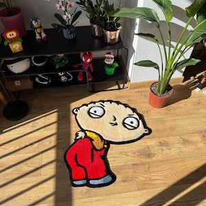 Handmade Stewie Griffin Rug: Family Guy Tufted Wool Carpet - Etsy