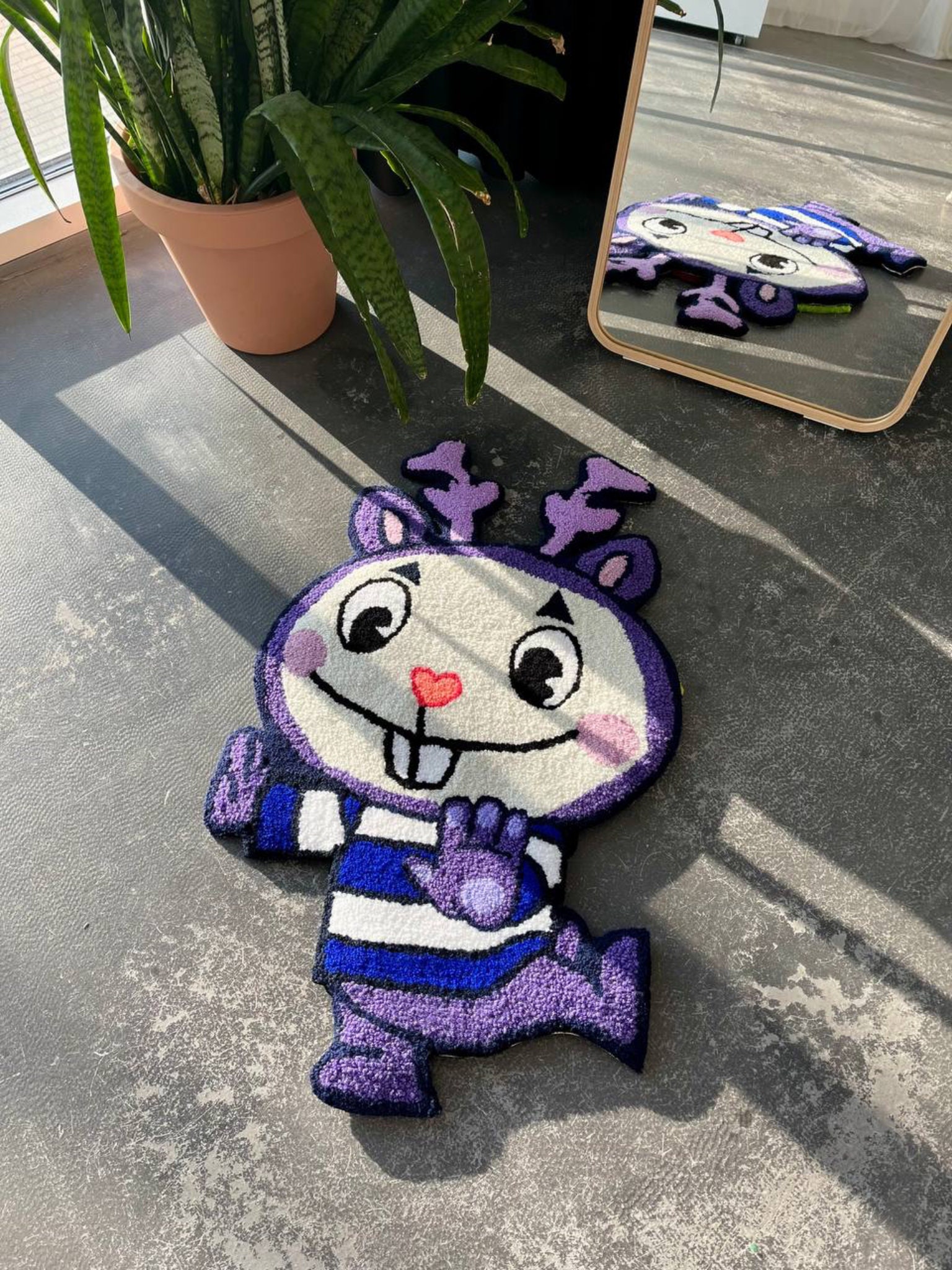 Mime HTF Collection Rug, Skeleton Rug, Handmade Tufted Custom Rug ...