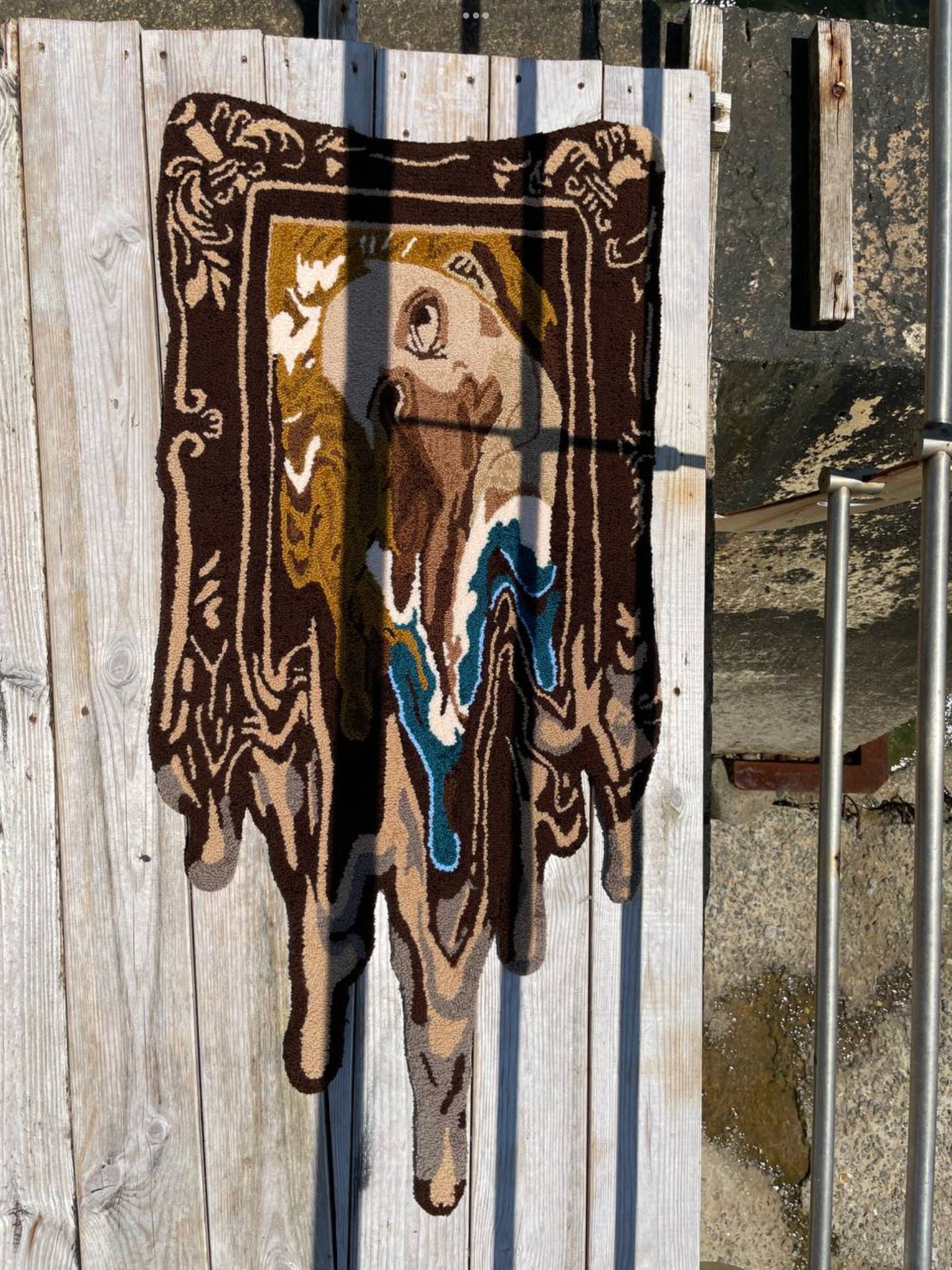 Trippy Melting Painting, Tufted Custom Rug, Handmade Rug, Abstract ...