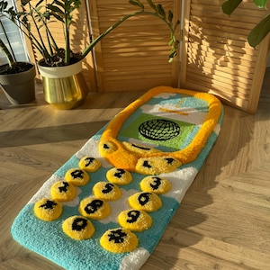 Fluffy 3d Custom Phone Rugs, Tufted Handmade High Pile Carpet, Phone ...