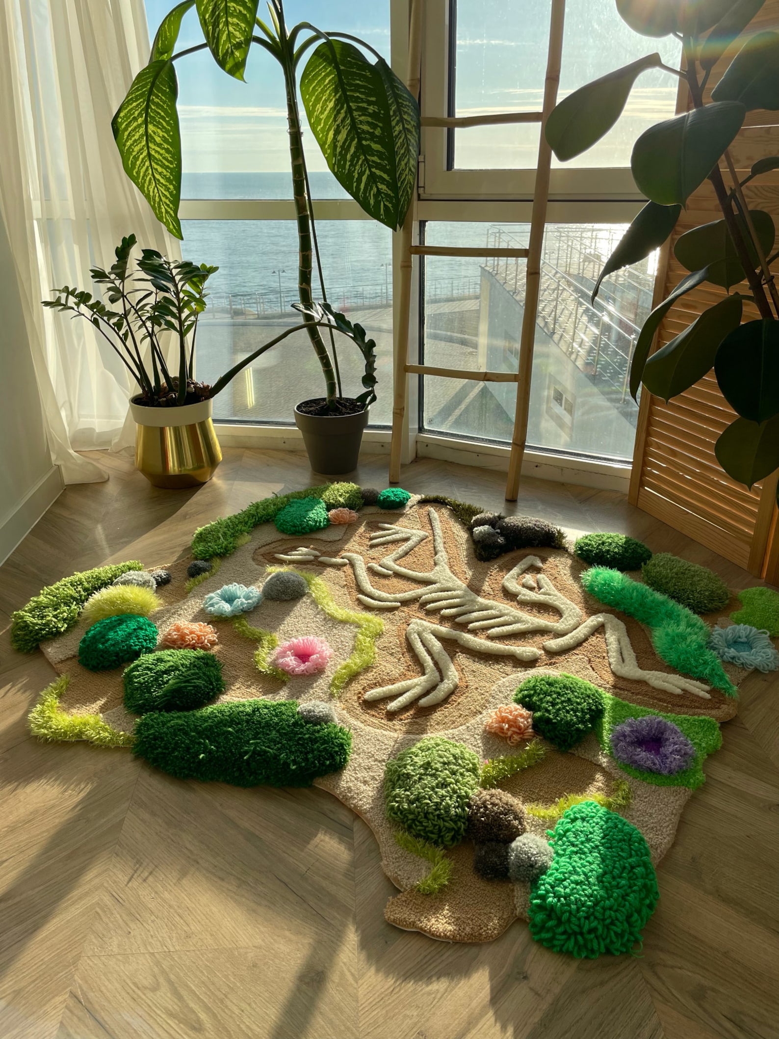 Landscape Tufted Custom Rug, Mossy Rug, Grass Carpet, Fluffy Rug, 3d ...