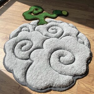 Fluffy Carpet Devil Fruit, 3d Custom Rug, Gomu Gomu Moku Moku Fruit ...