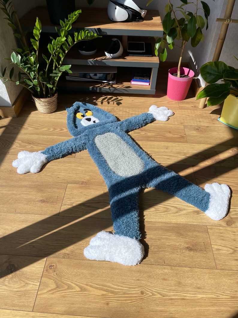 3D Tufted Cat Rug: High Pile Fluffy Carpet Decoration - Etsy