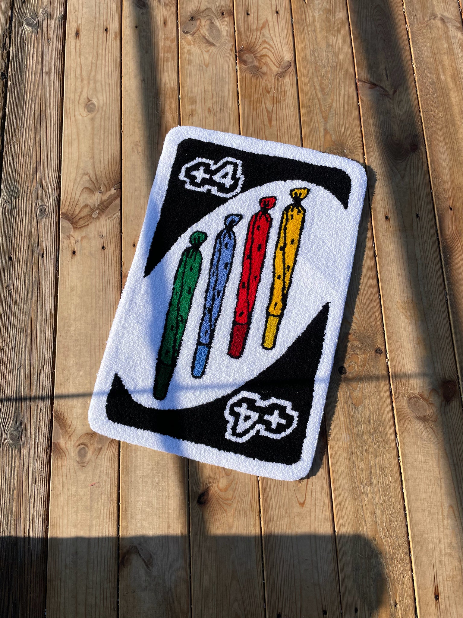 Uno Handmade Tufted Rug, 4 Uno Rug, Rug Tufting, Handmade Rug, Uno Card ...