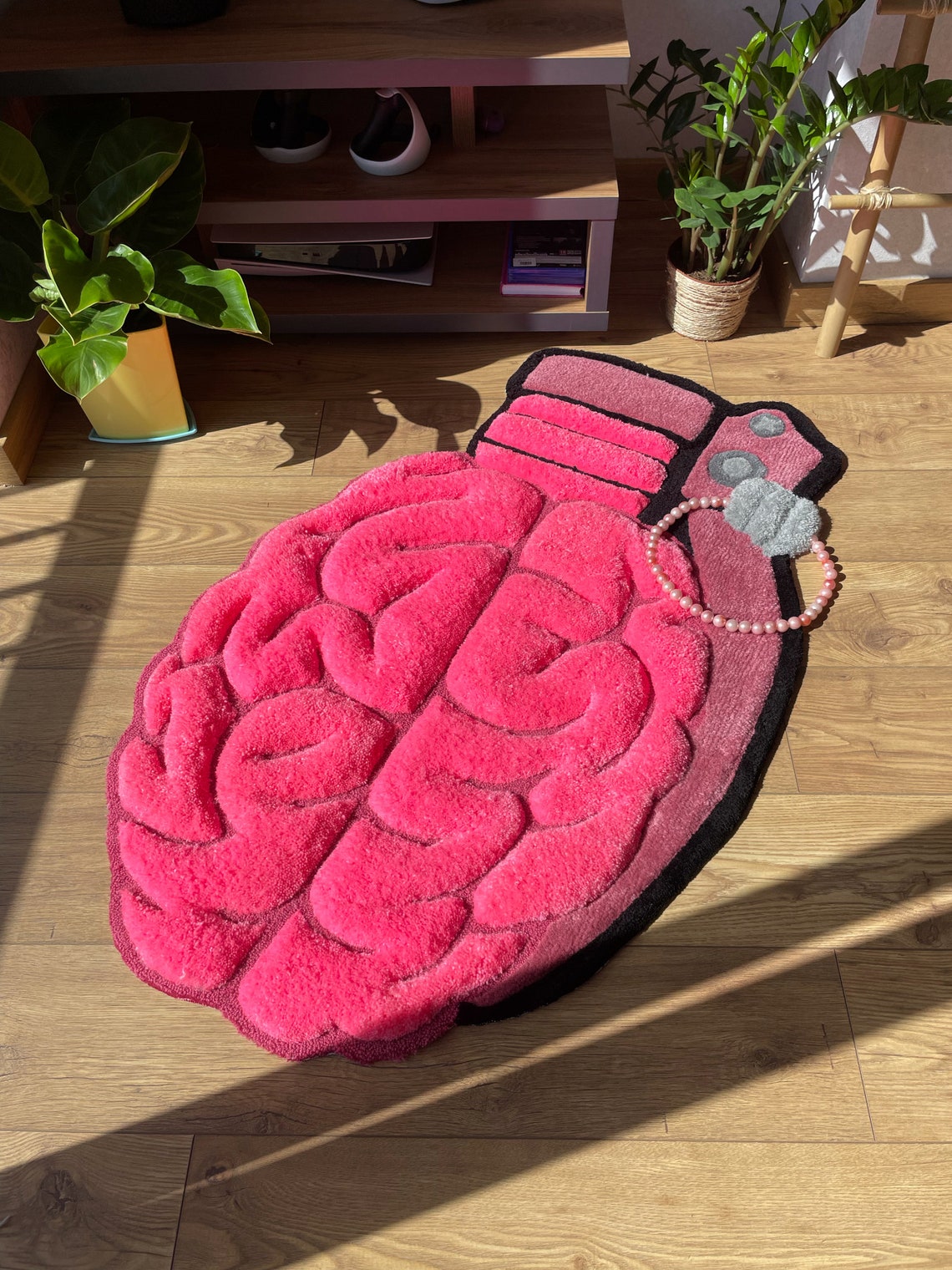 Fluffy Custom Brain Rug, Handmade Tufted 3d Carpet, High Pile Rug, Bomb Rug, Gift Idea Rug ...