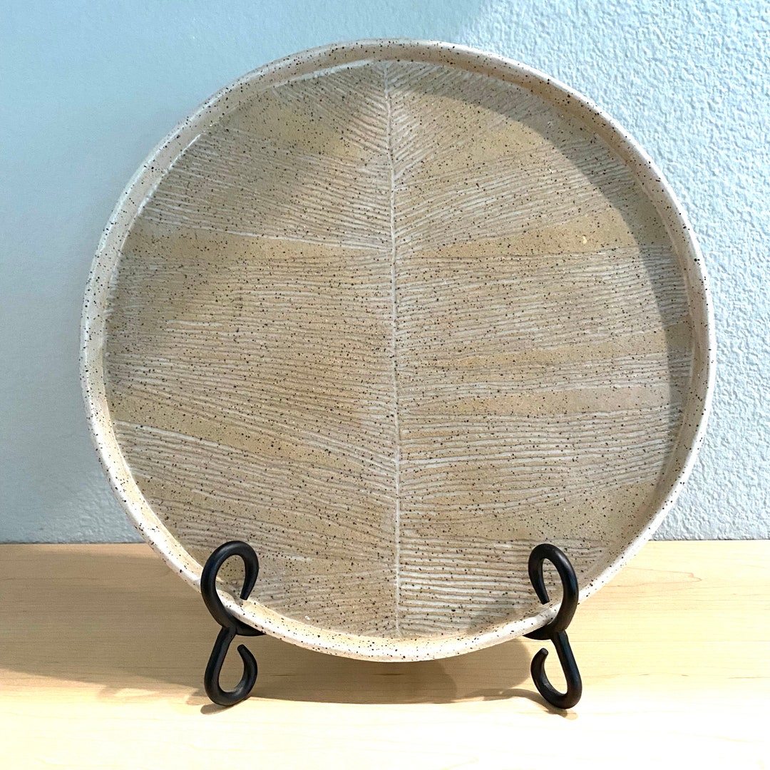 Ceramic Decorative Platter, Ceramic Display Plate, Stoneware Serving ...