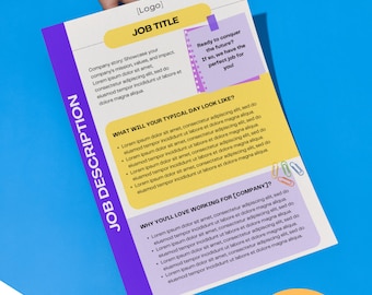 Modern Job Description 2024 Canva Template / HR Recruitment Hiring ...