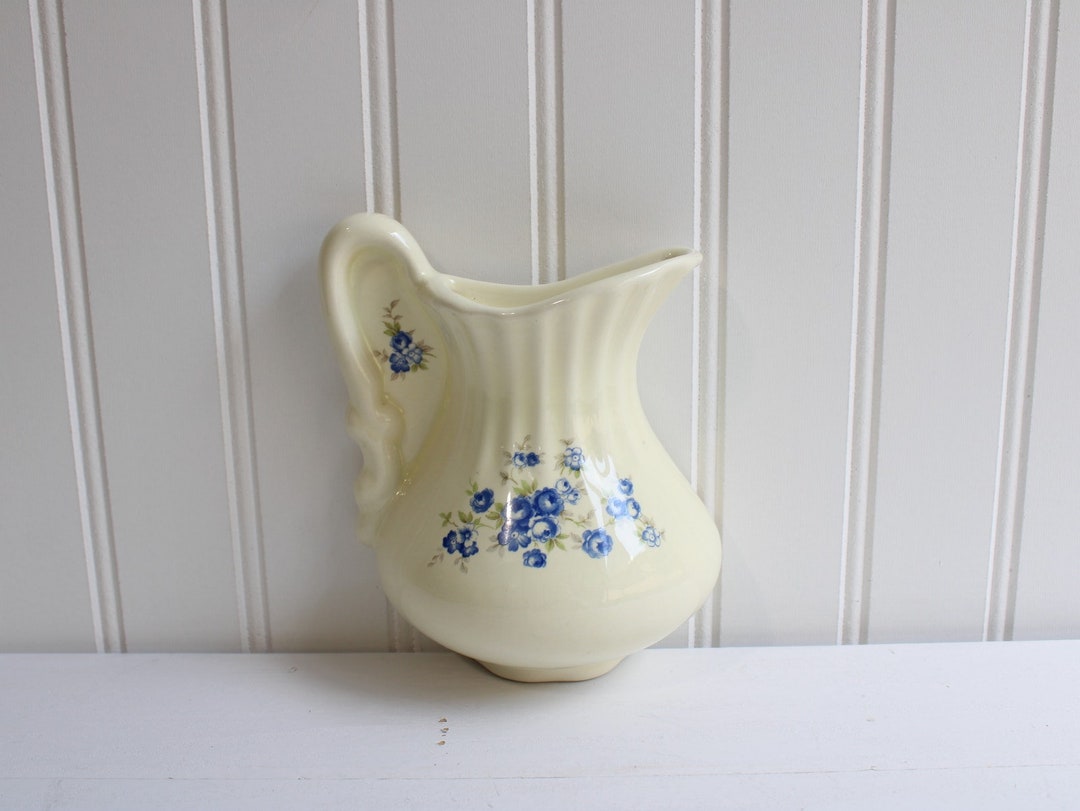 Vintage White Floral Pattern Athena California Pottery 6 Pitcher Wall ...