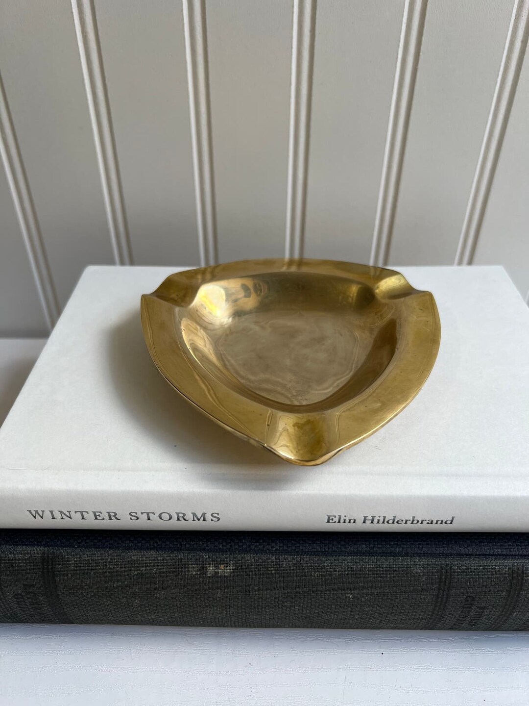 Vintage Brass Mid Century Triangle Ashtray - Etsy