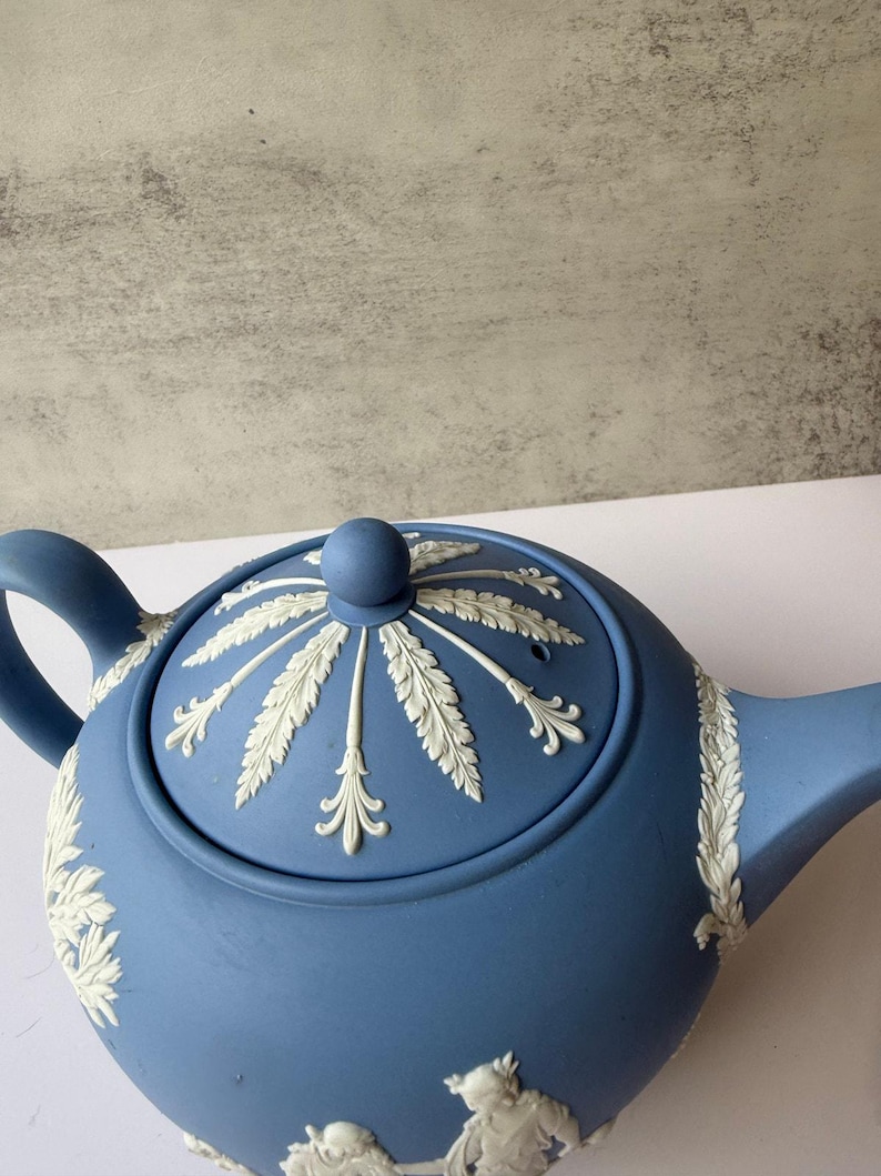 Vintage Wedgwood England Pale Blue Jasperware Teapot | Sacrifice ...