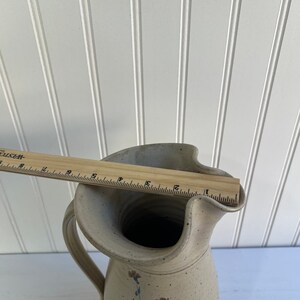 Studio Pottery Glazed Clay Floral Pitcher Pinched Lip Pottery Primitive ...