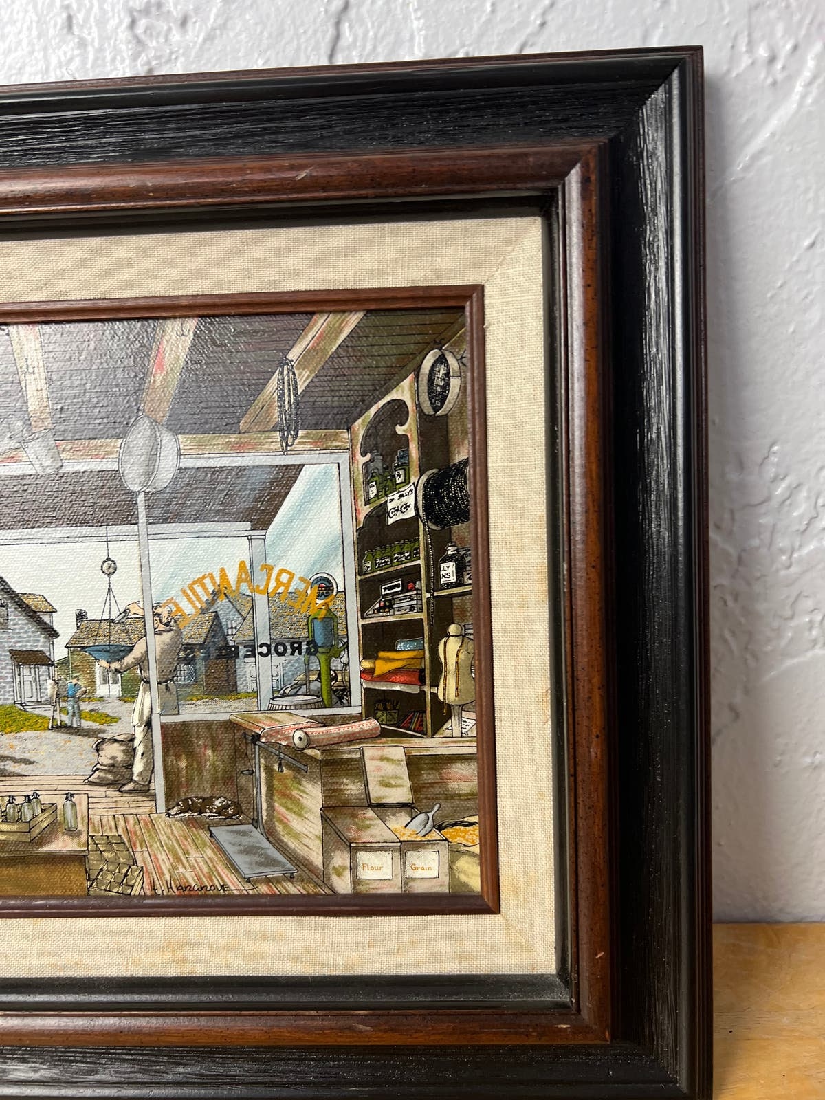 H. Hargrove Oil Painting General Store Groceries Signed Original ...