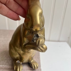 Vintage Rare Brass Bunny Rabbit Figurine 7 Tall Mid-century Modern ...