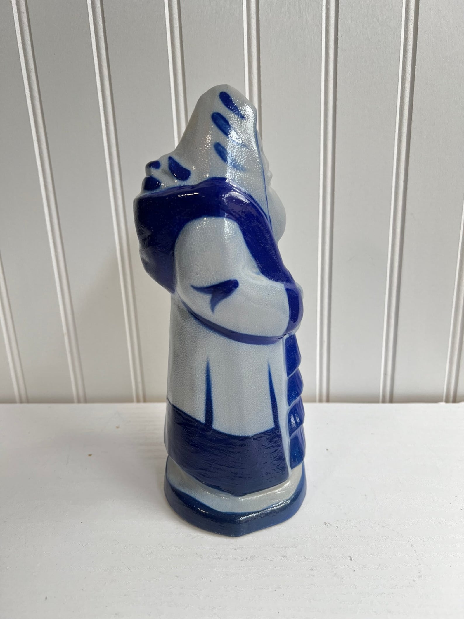 Eldreth Pottery Salt Glazed Santa Figurine Claus 1991 Holding Christmas ...