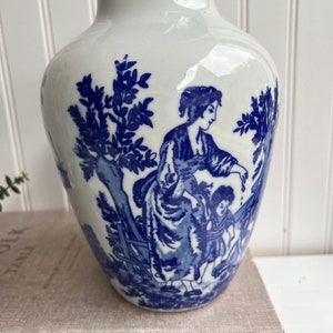 Vintage Victoria Ware Ironside Flow Blue Vase Timeless Victorian Era ...