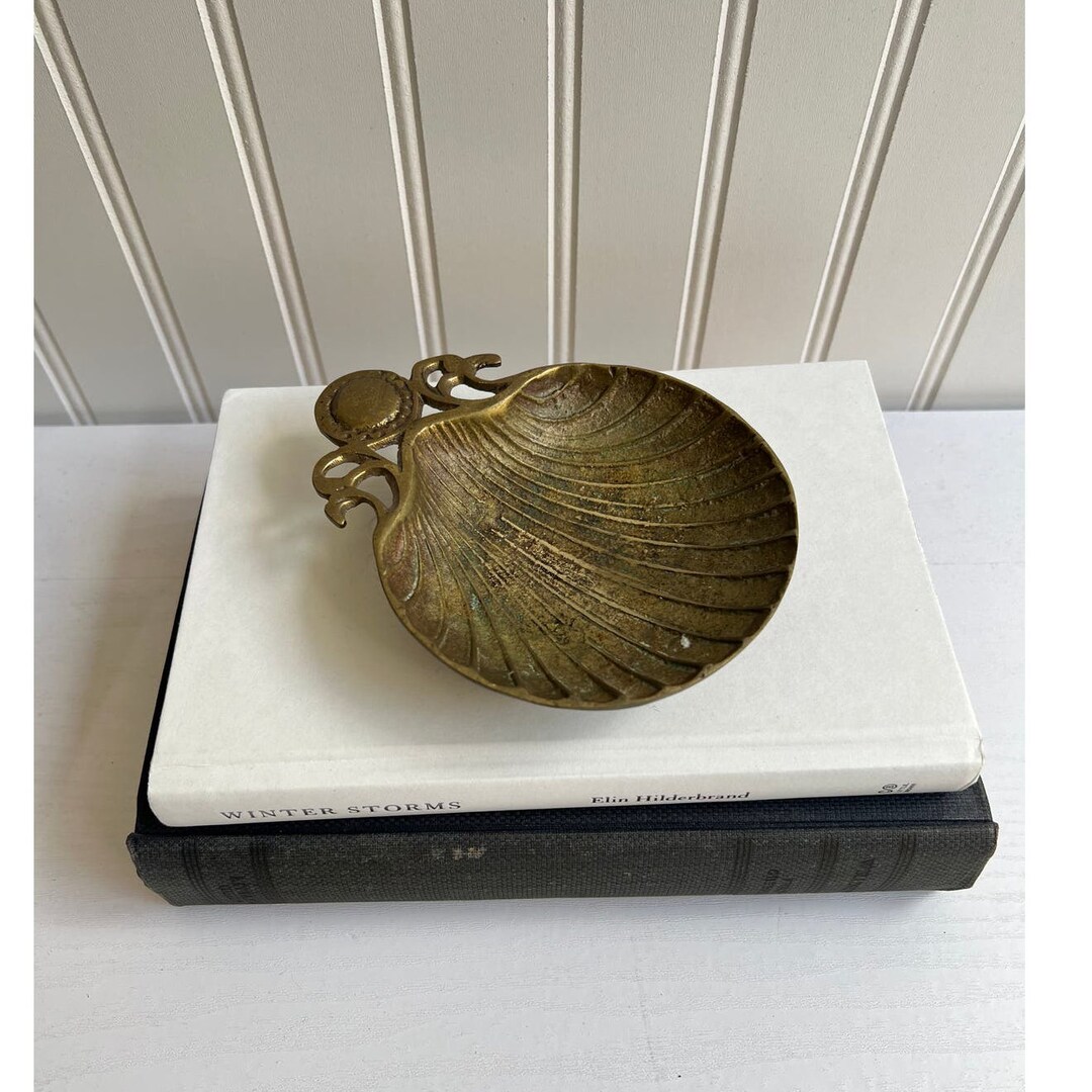 Brass Vintage Shell or Clam Tray Circa 1950 Dish - Etsy