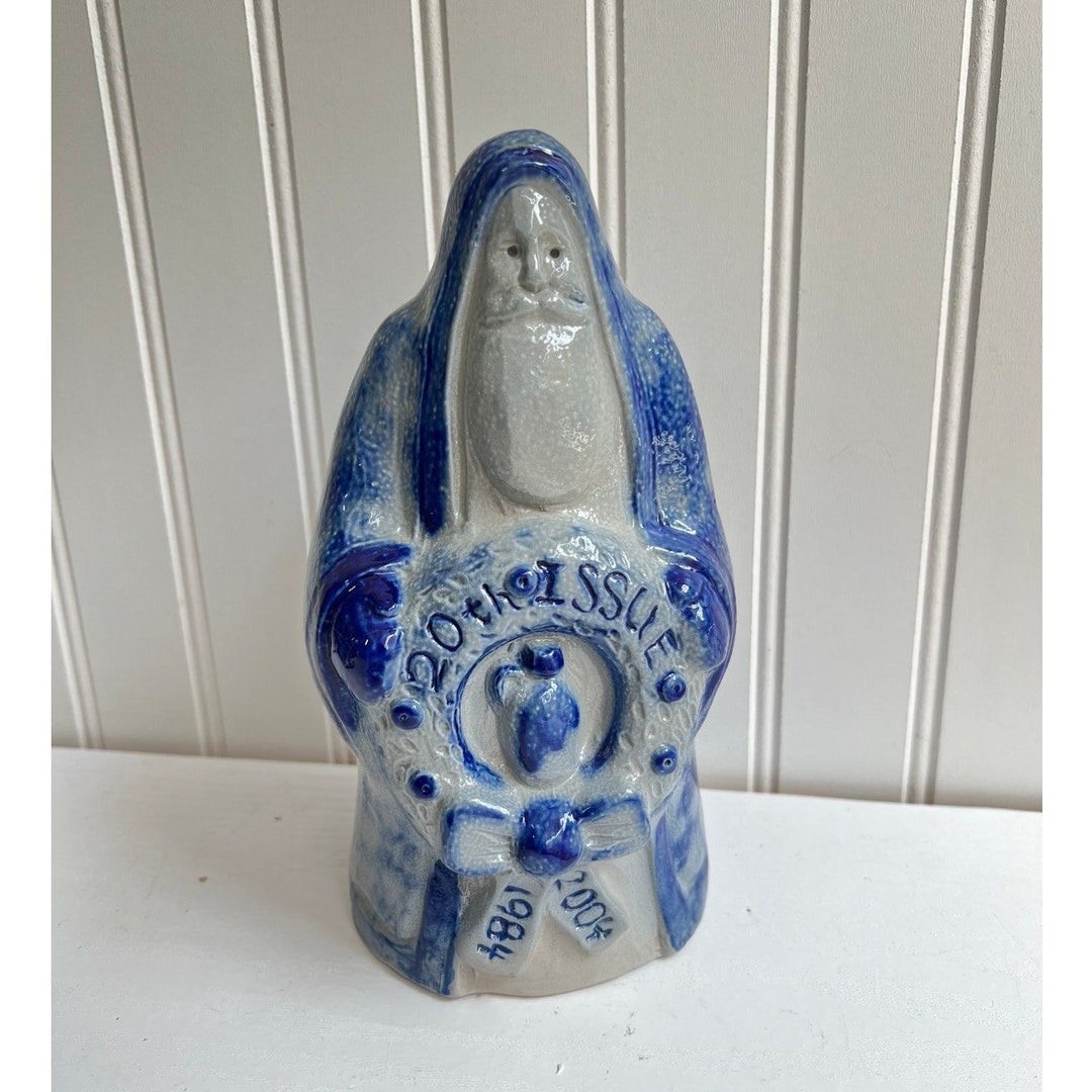 Eldreth Pottery Salt Glazed Santa Claus Figurine Christmas 2004 20th ...