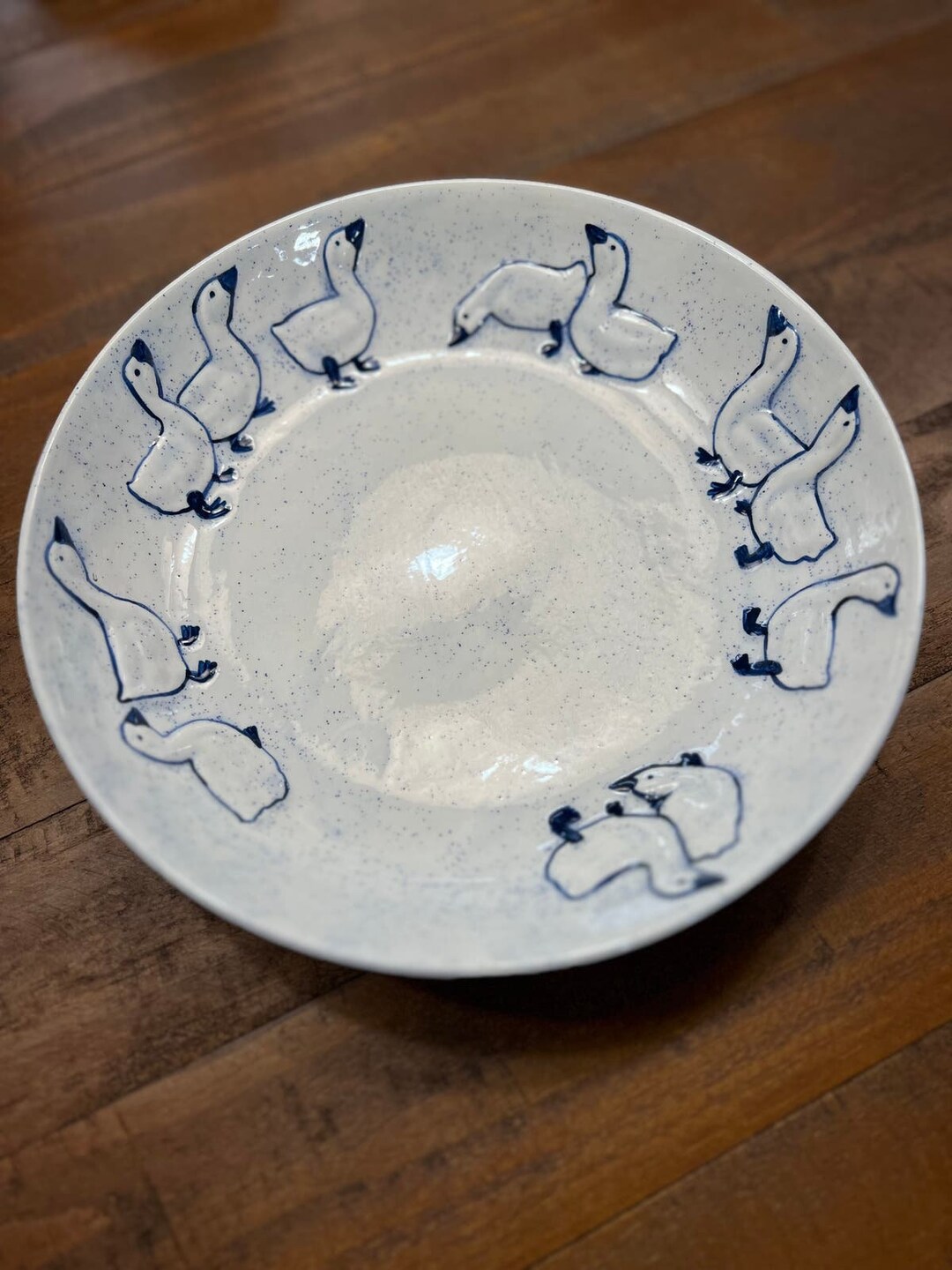 Goose Serving Dish Ceramic Pottery Serving Bowl Geese Vintage Pottery ...