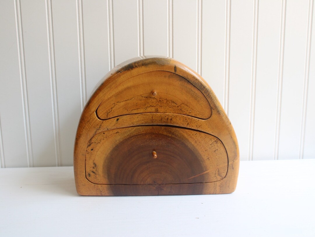 Handcrafted 2-drawer Bandsaw Box Live Edge Jewelry Oak Walnut 8" - Etsy
