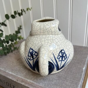 Vintage Dedham Pottery Bunny Rabbit Creamer Pitcher Blue and White ...