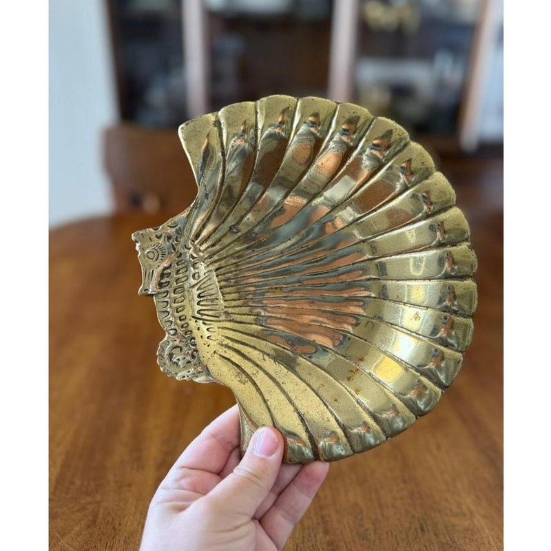 Brass Shell Dish - Etsy