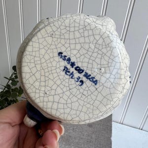 Vintage Dedham Pottery Bunny Rabbit Creamer Pitcher Blue and White ...