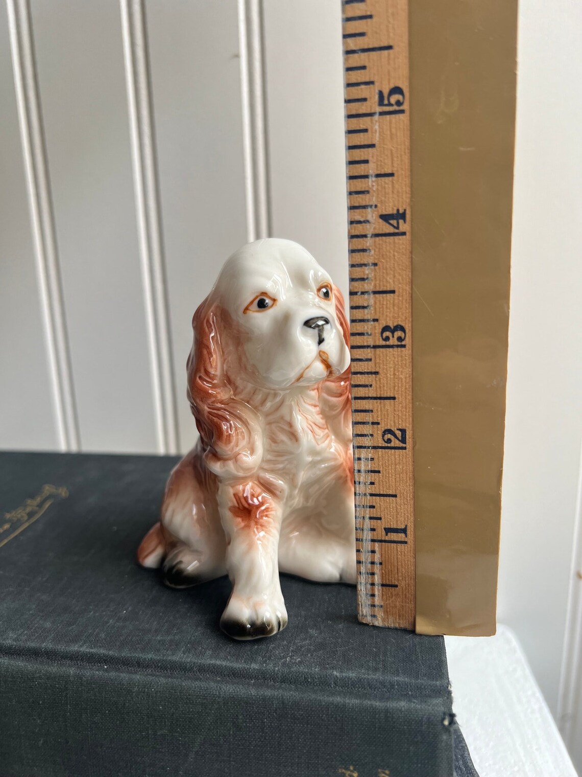 Vintage Painted Cocker Spaniel Dog Puppy Figurine 4" Tall Collectible ...