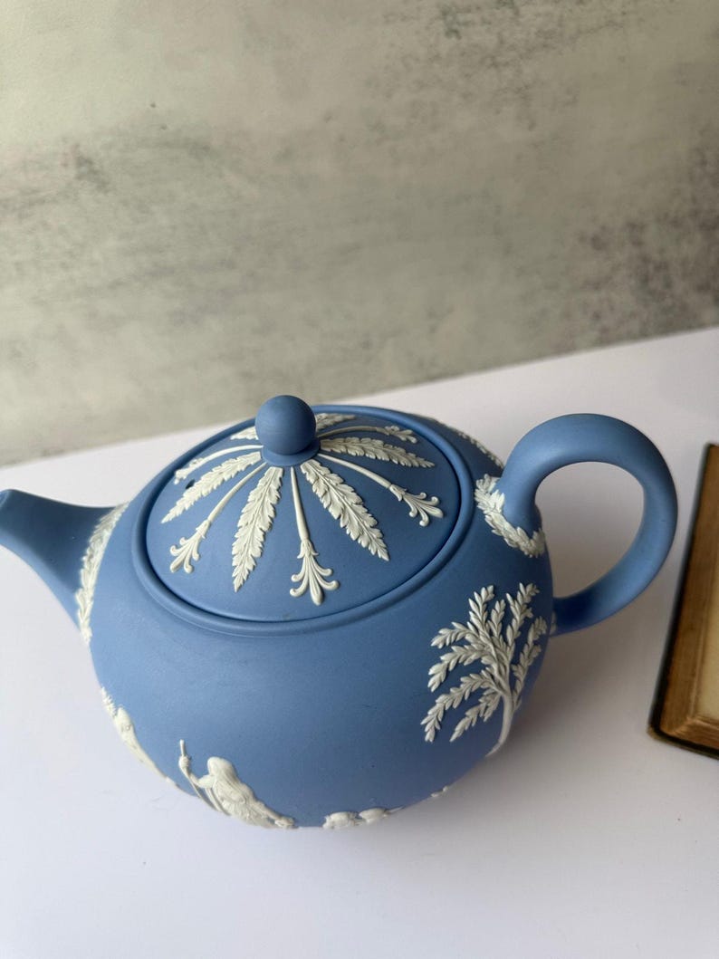Vintage Wedgwood England Pale Blue Jasperware Teapot | Sacrifice ...