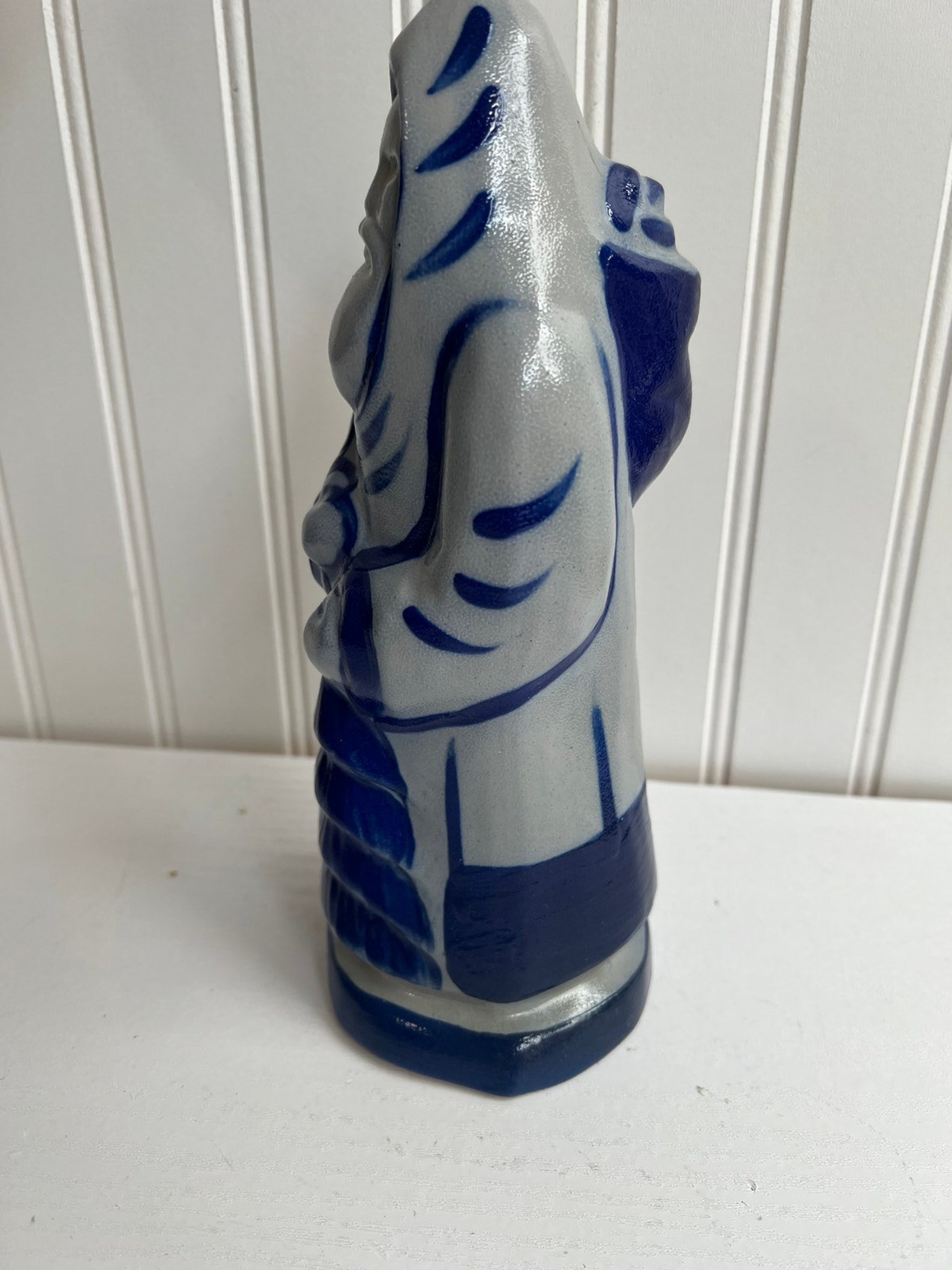 Eldreth Pottery Salt Glazed Santa Figurine Claus 1991 Holding Christmas ...