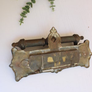 Victorian Letter Slot Antique Cast Iron Mail Slot With Handle Victorian ...