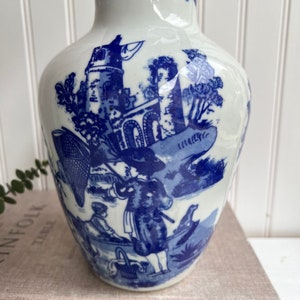 Vintage Victoria Ware Ironside Flow Blue Vase Timeless Victorian Era ...