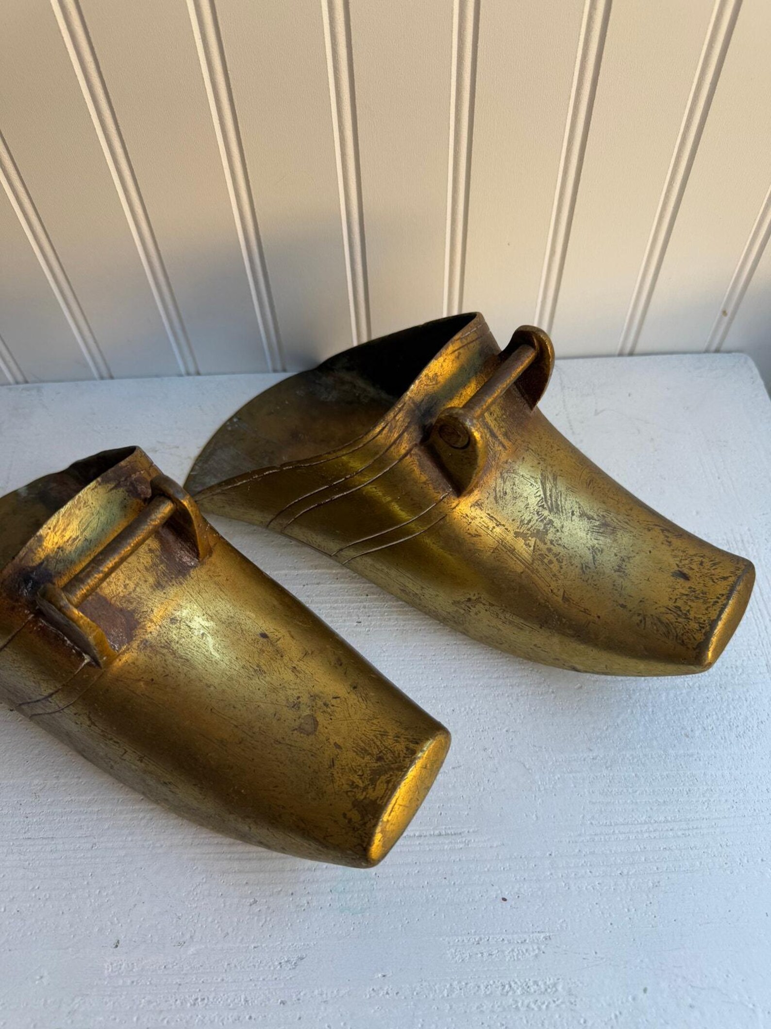 Vintage Antique Pair of Large Brass Stirrups | Equestrian Wall Handing ...