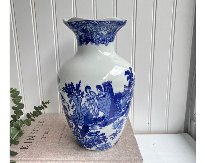 Vintage Victoria Ware Ironside Flow Blue Vase | Timeless Victorian Era ...