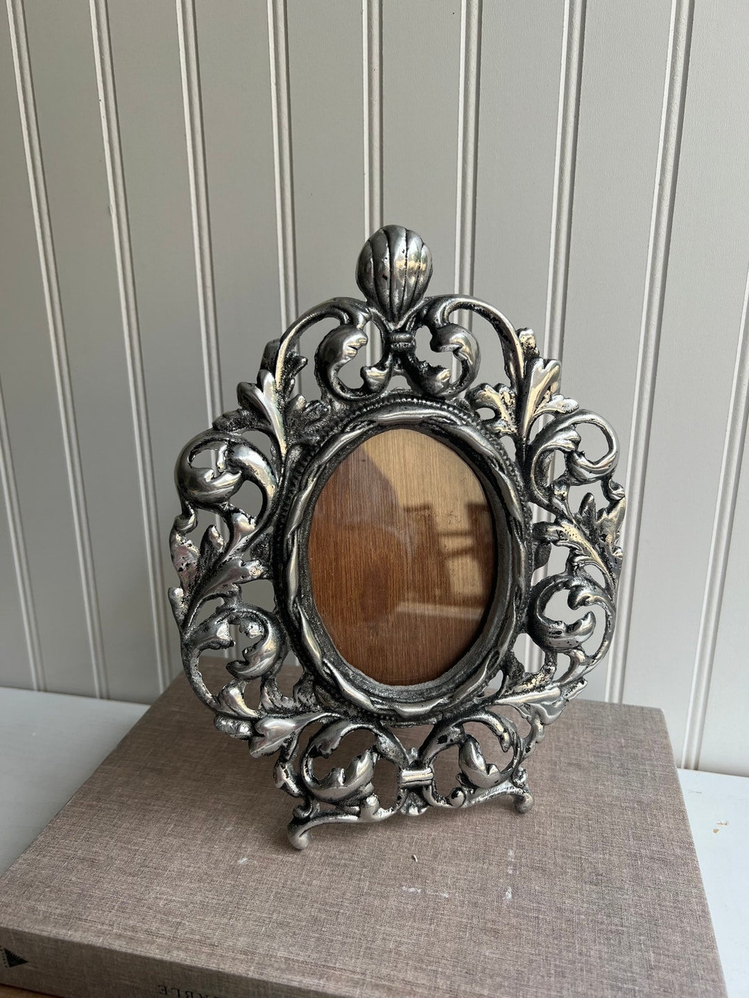 Vintage Silver Filigree Photo Frame Ornate Baroque Tabletop Frame With ...