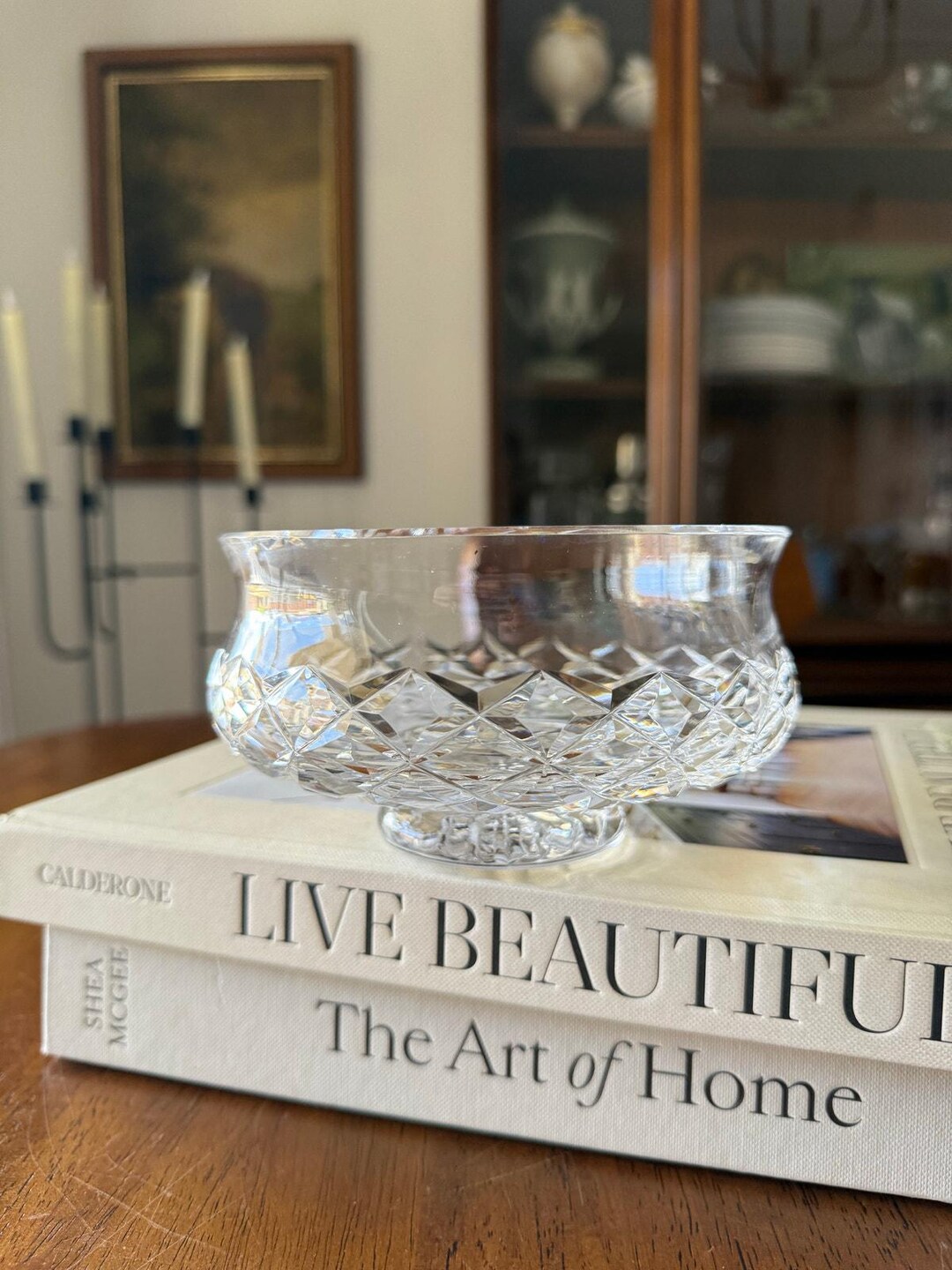 Vintage Waterford Crystal Footed Bowl 5" | Comeragh Diamond Cut Pattern ...