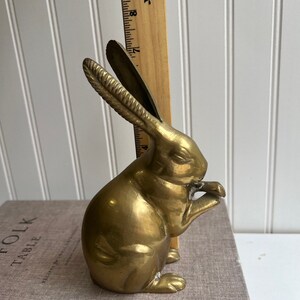 Vintage Rare Brass Bunny Rabbit Figurine 7 Tall Mid-century Modern ...