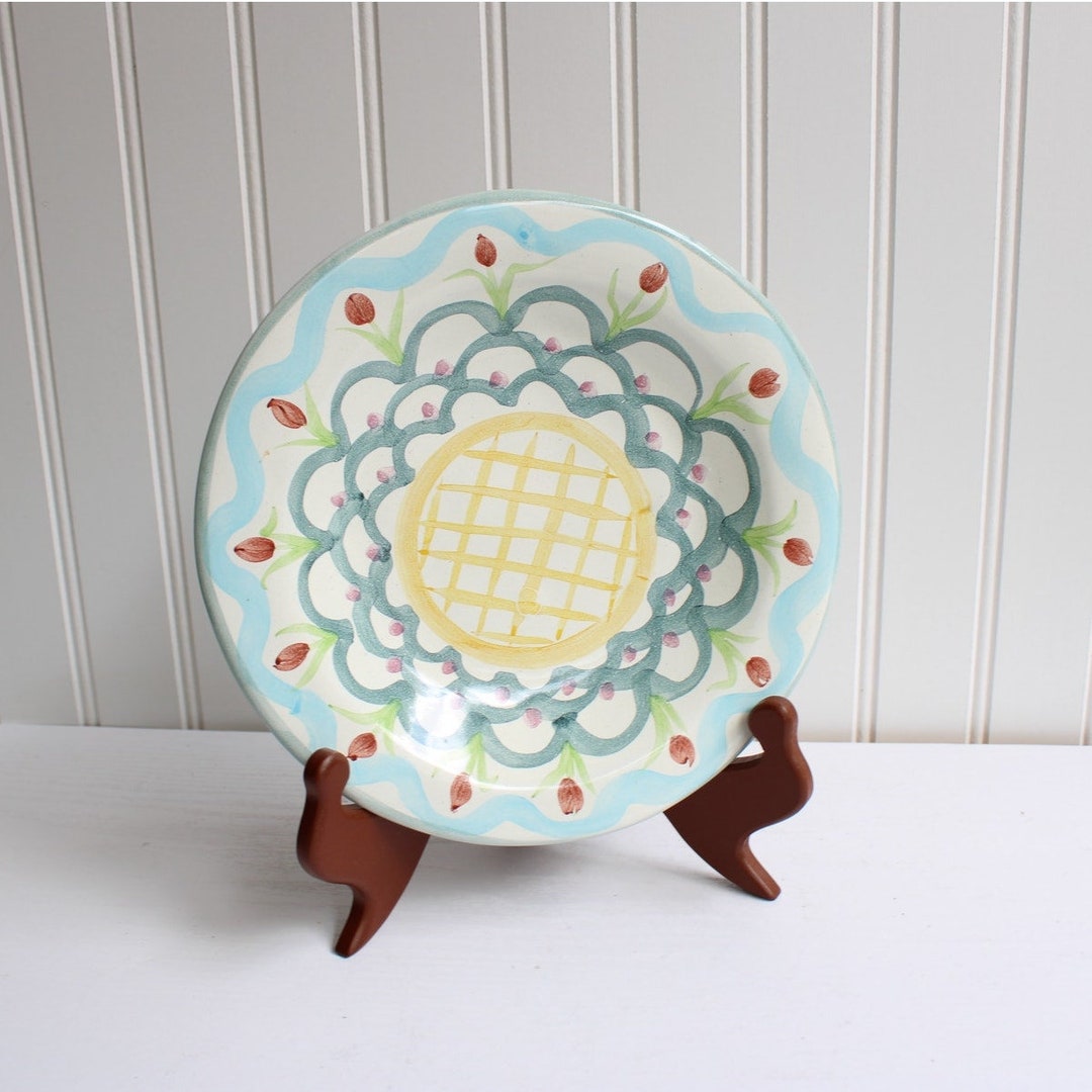 Mackenzie Childs King Ferry Desert Plate 8" | Handpainted Tulips ...