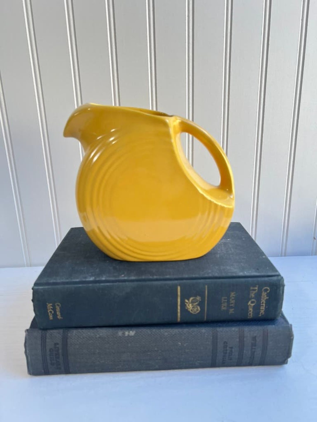 Fiestaware Large Daffodil Yellow Disc Water Pitcher Vintage - Etsy
